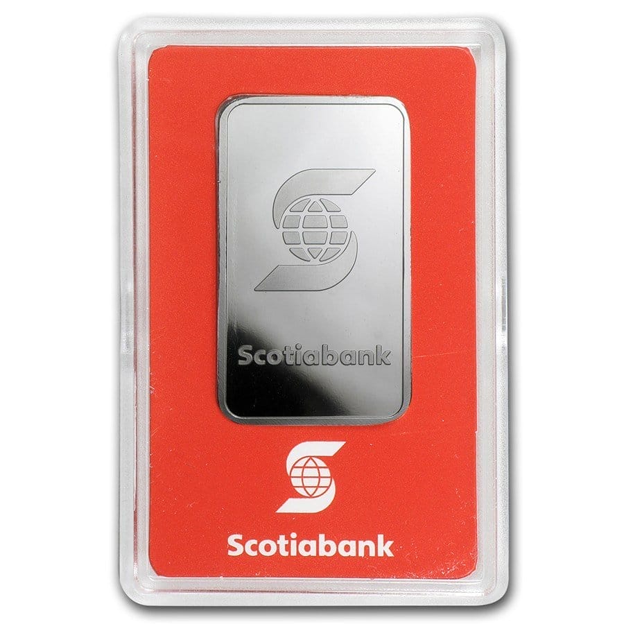 1 Oz Platinum Bar - Scotiabank (In Assay) | New York Gold Co