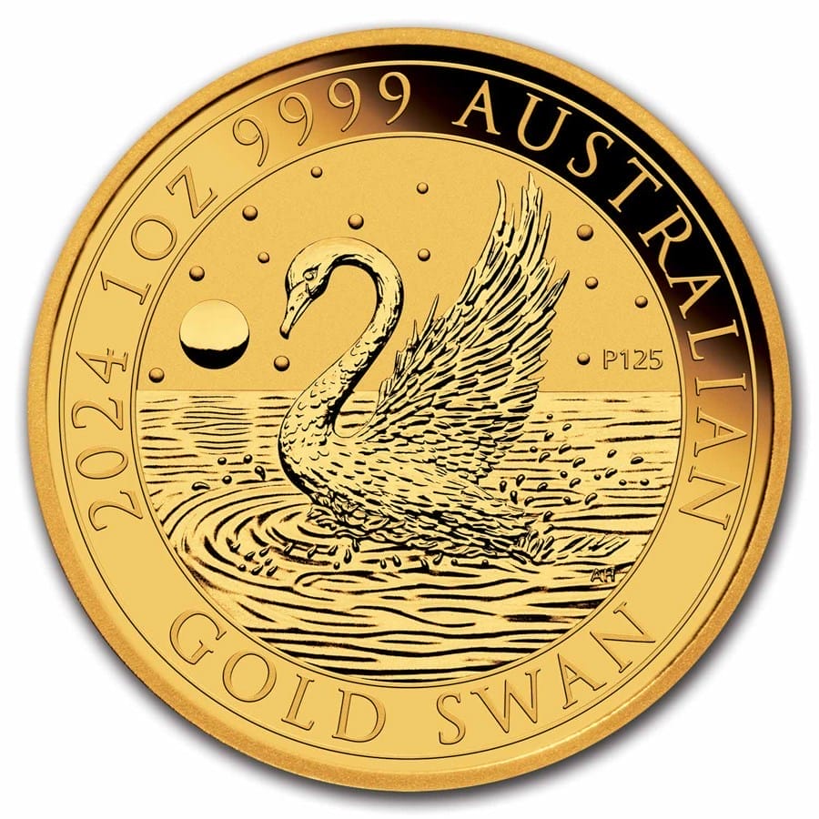 1 Oz 2024 Gold Coin Australia Gold Swan BU | New York Gold Co