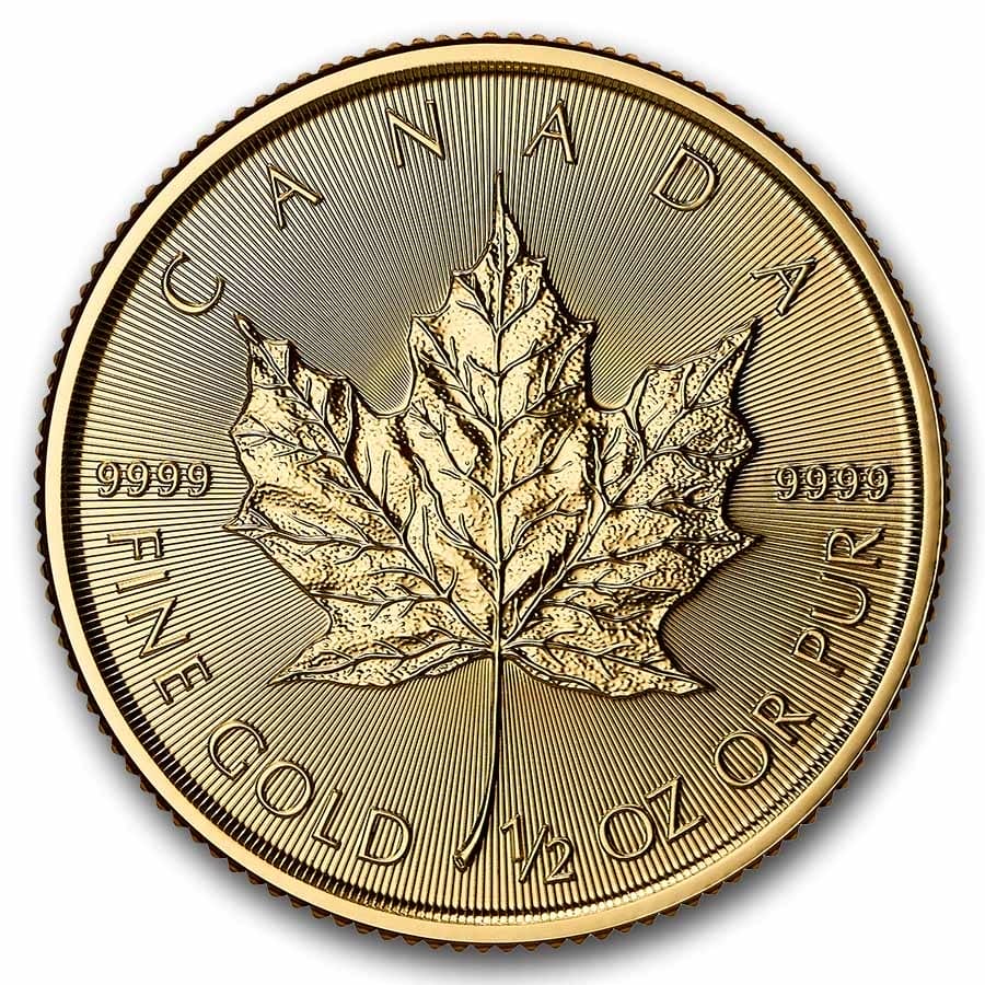 1/2 Oz Gold Coin 2025 Canadian Gold Maple Leaf (BU) | New York Gold Co
