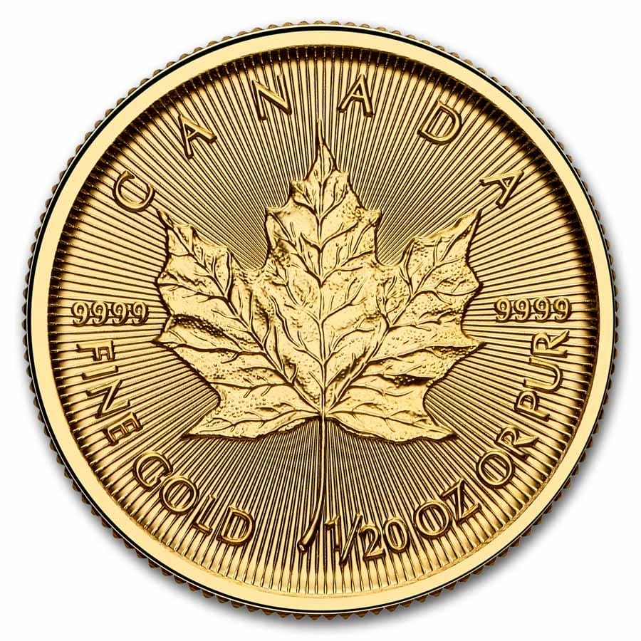 1/20 Oz Gold Coin 2025 Canadian Gold Maple Leaf (BU)