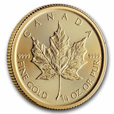 1/4 Oz Gold Coin 2025 Canadian Gold Maple Leaf (BU) | New York Gold Co